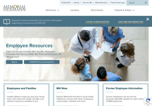 Memorial Hermann Hospital Employee Login